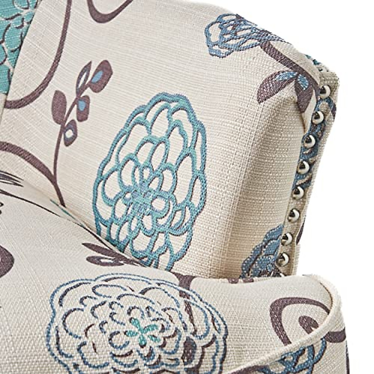 Christopher Knight Home Tafton Fabric Club Chair, White / Blue Floral