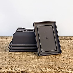 Bonsai Outlet Training Pots with Humidity Trays - Built in Mesh, Six Inch Large Planters + Made from Durable Shatter Proof Poly-Resin, Set of 3 Pot Set…