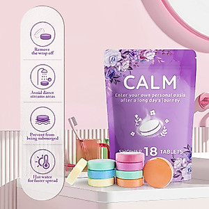 18 Pack Shower Steamers - Mother's Day, Birthday Presents - Shower Bombs with Lavender Mint Rose Coco Ocean Grapefruit Natural Fragrance, Self Care & Relaxation Presents for Women and Men