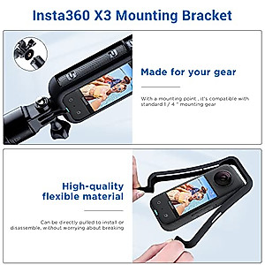 Lens Guard for Insta360 X3, Insta 360 X3 Accessories Kit Included Insta 360 X3 Lens Cap, Mounting Bracket and Lens Guard for Insta360 X3 Action Camera