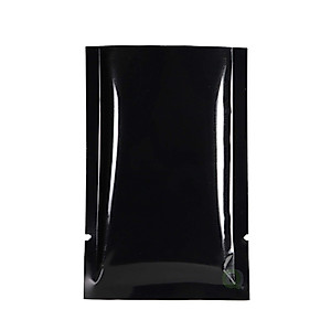 QQ Studio Multi Color Glossy Food Safe Confectionery Dessert SlickSeal™ Flat Bag with Tear Notch (100 Black, 2.75" x 4")