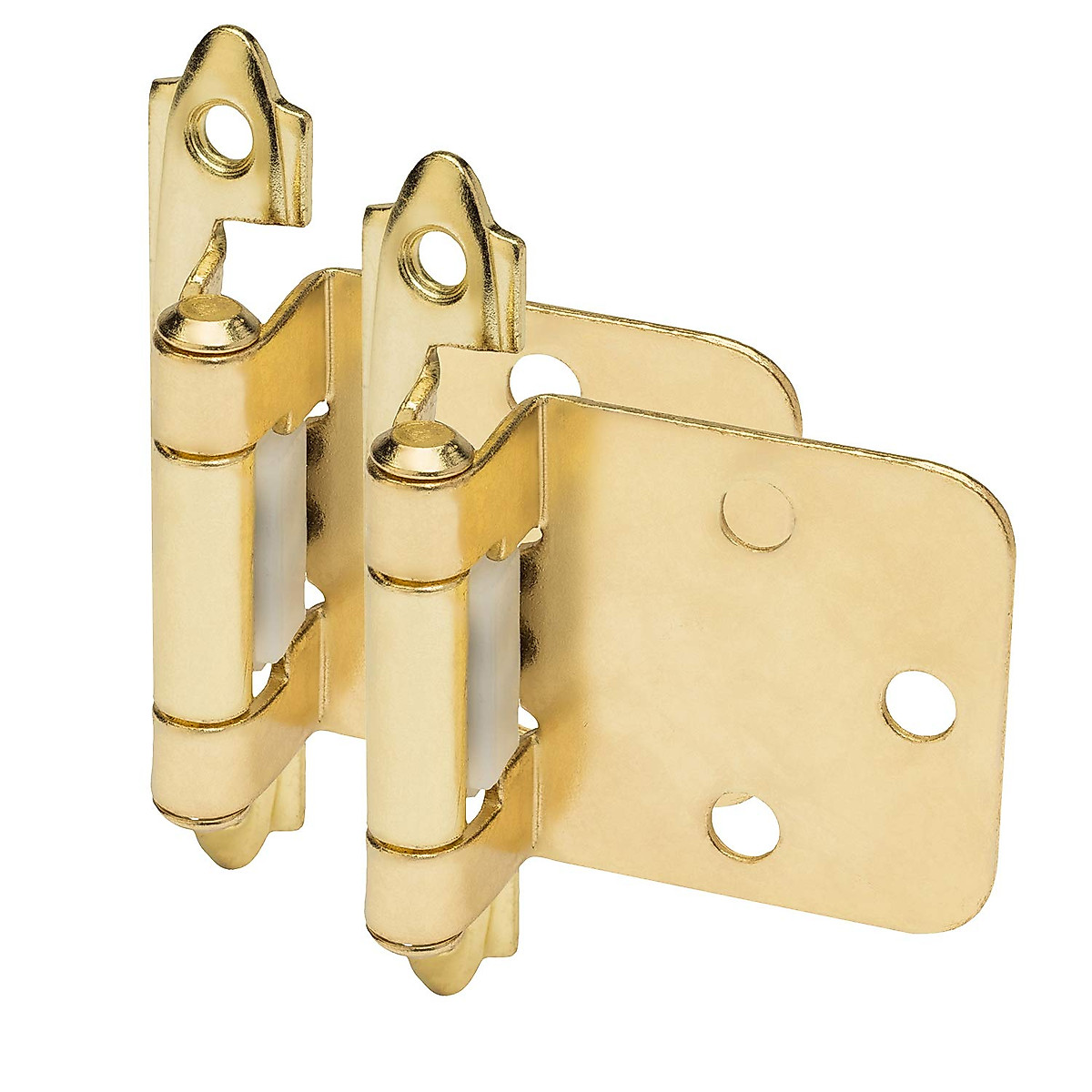 10 Pair Pack - Cosmas 15539-BB Brushed Brass Hinge Variable Overlay (Pair) [15539-BB]
