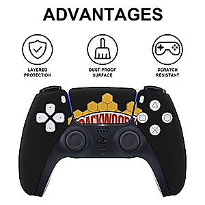 PS5 Skin Back-Woods for Playstation 5 Disc Edition with Console and Dualsense Controller Full Set