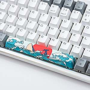 YUNZII AK84 84-Key Hot-Swappable Gaming Mechanical Keyboard with Double Shot PBT Keycaps, RGB, Aluminum Frame for Mac Windows (Gateron Blue Switch, Silver)