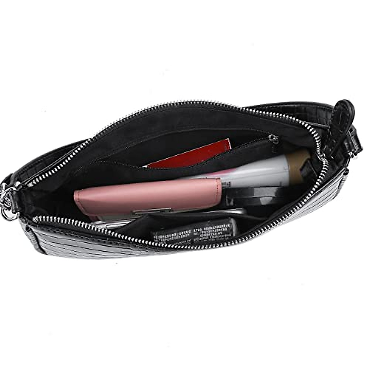 Shoulder Bags for Women, Retro Classic Tote HandBag Crocodile Pattern Clutch Purse with Zipper Closure