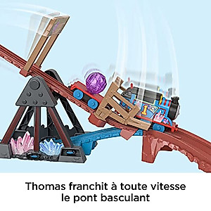 Thomas & Friends Motorized Toy Train Set Crystal Caves Adventure with Thomas, Tipping Bridge & 8 Ft of Track for Kids Ages 3+ Years