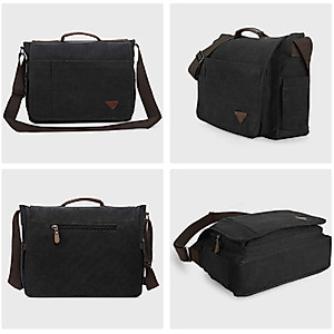 Laptop Bag 17 inch, Mens Messenger Bag Computer Bag Travel Casual Business Canvas Shoulder Bagmessenger bag for men crossbody satchel bags for school laptop messenger bag