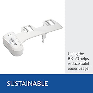 Bio Bidet by Bemis BB-70 Simplet Freshwater Bidet Attachment for Toilet, White, Non Electric, Easy Install