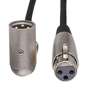 Hosa XRR-115 Balanced Interconnect, XLR3F to Right-angle XLR3M, 15 ft