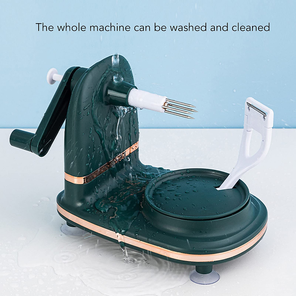 Fruit Apple Vegetable Peeler Slicer Corer, Sturdy Base for Stability, Durable Stainless Steel Blades for Apples, Pears, and More Versatile Kitchen Tool for Fruits and Potatoes