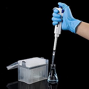FOUR E'S SCIENTIFIC 960pcs Universal Filter Pipette Tips 1mL 1000uL Filtering Pipettor Tips Racked Non-pyrogenic DNAse/RNAse Free Autoclavable 10 Racks 96 Tips/Rack (960 Tips)