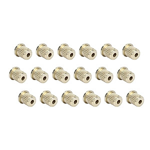 Bnineteenteam 18 Pcs Brass Guitar Through Body Strings Ferrules for Electric Guitar