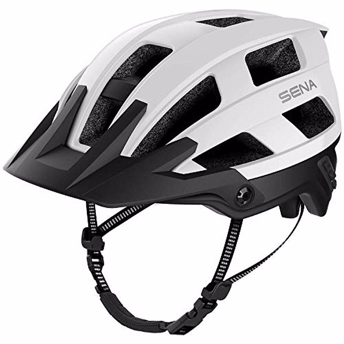 Smart Communications Mountain Bike Helmets - Sena M1 / M1 EVO (M1, Matte White, Large)