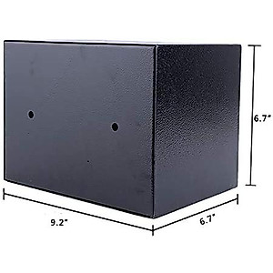 Digital Electronic Safe Box Small Home Office Security Safe with Digital Lock Wall Cabinet Safe for Jewelry Money Gun Valuables,Solid Steel with 4 Batteries (Black)