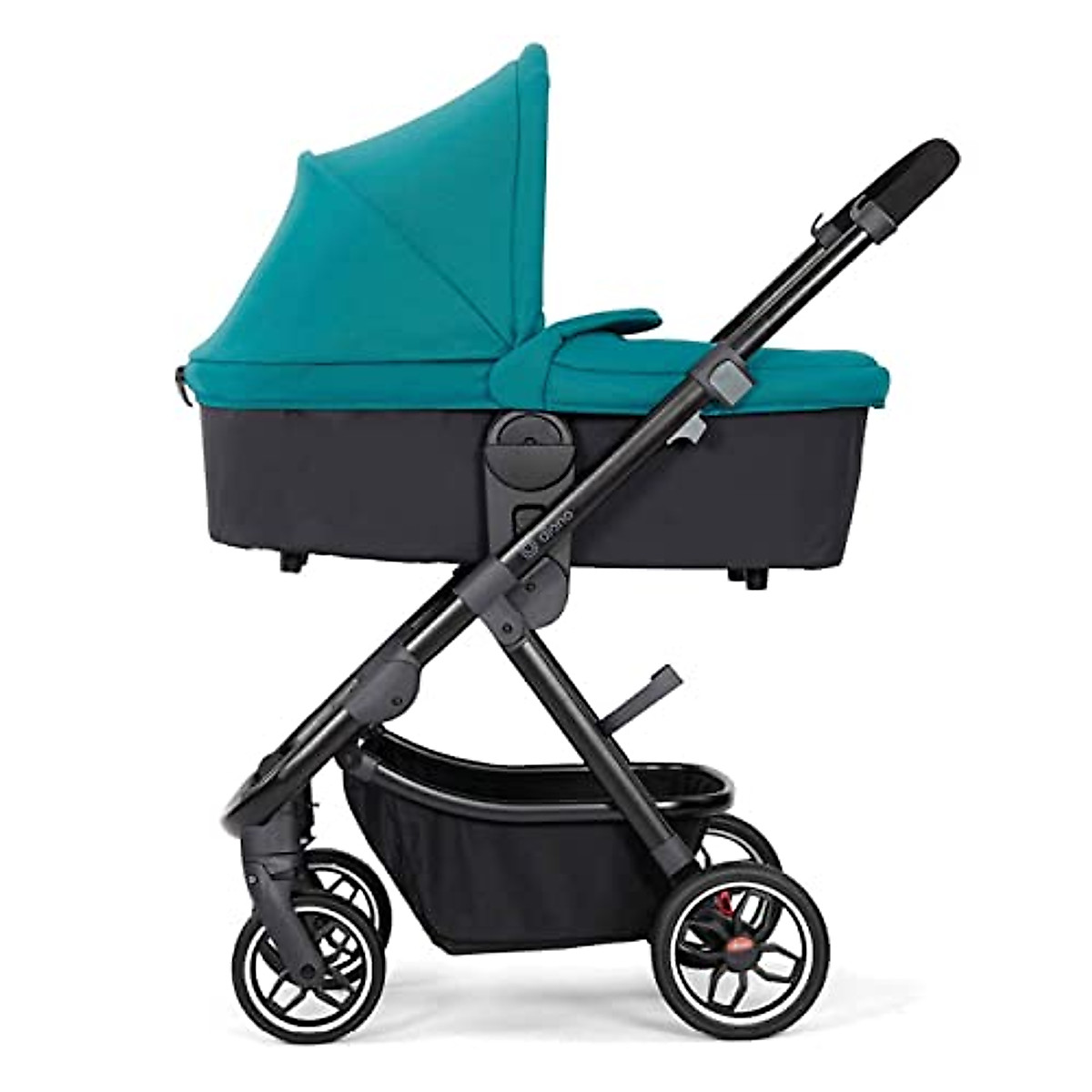 Diono Excurze Carrycot for Newborn Baby, Stroller Bassinet for Baby, Breathable Mattress for Comfortable Sleeping, Suitable from Birth, Blue Turquoise