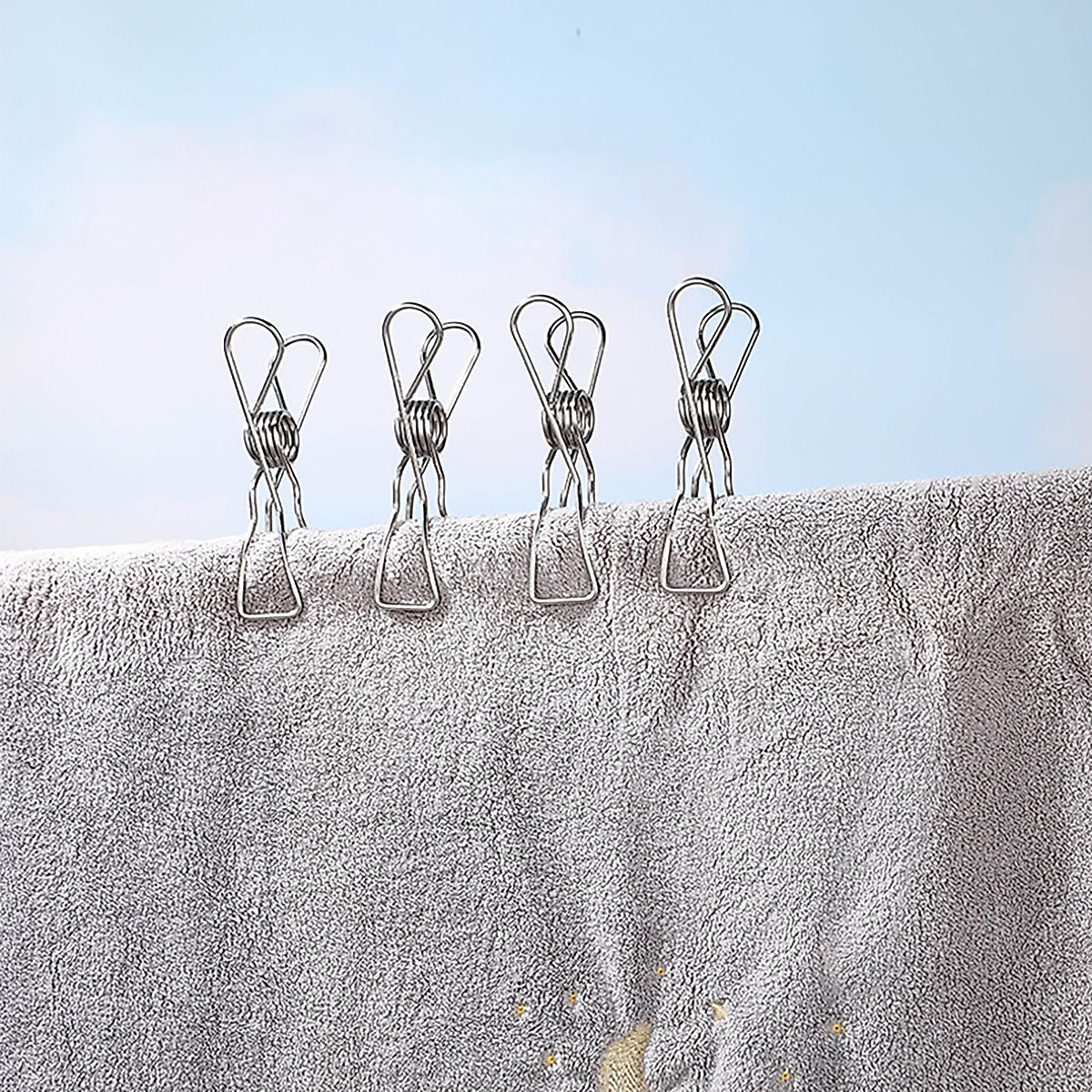 Small Chip Clips, 40 Pcs 1.7 Inch Stainless Steel High Elasticity Good Persistence for Clothespins, Paper Clips, Food Bag Clips, Clothes Pins (40)