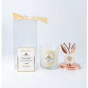 Lava & Leisure Luxury Scented Candles, 7 oz. Glass Vessel, Cotton Wick, Soy Wax, Gift Box, Vanilla Scented, Candles for Home, 45 Hours Long Burning Candle, Decorative Candles, and Aesthetic Candles
