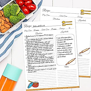 Recipe Binder 8.5x11 3 Ring, Recipe Book to Write in Your own Recipes, Family Recipe Binder Full Page with Plastic Sleeves for Cooking Gifts (Blackboard Painting, Full-Page)