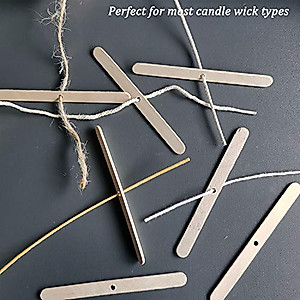 MILIVIXAY Wooden Candle Wick Holders,Candle Wicks Centering Device,Candle Wick Bars,Wick Holders for Candle Making,Wick Clips for Candles,Candle Centering Tool,120 Pack