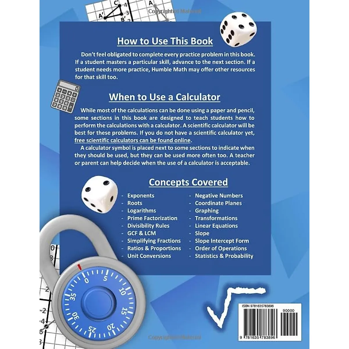 Pre-Algebra Skills: (Grades 6-8) Middle School Math Workbook (Prealgebra: Exponents, Roots, Ratios, Proportions, Negative Numbers, Coordinate Planes, ... & Statistics) – Ages 11-15 (With Answer Key)