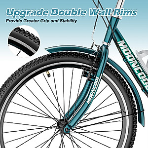 NAIZEA Adult Tricycle, 7 Speed Three Wheel Cruiser Bike, 20/24/26 inch Adult Trikes 3 Wheel Bikes with Large Basket for Seniors, Adults, Women, Men, Multiple Colors