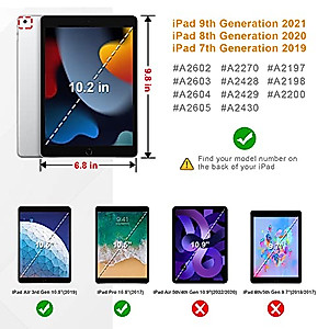 Fintie Kids Case for iPad 9th / 8th / 7th Generation (2021/2020 / 2019) 10.2 Inch - Shockproof Light Weight Handle Stand Case, Also Fit iPad Air 3 10.5" (2019) / Pro 10.5" (2017), Red