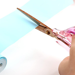 Creechwa Scissors Purple, Stainless Steel Blade with Acrylic Handle, All Purpose Scissor for Office, School, Home, Fabric Shears, Tijeras