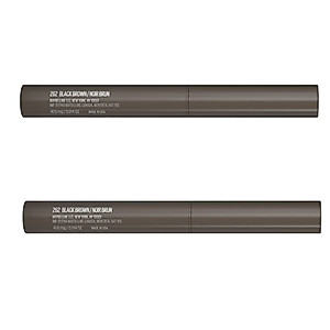 Pack of 2 Maybelline New York Brow Extensions Fiber Pomade Crayon Eyebrow Makeup, Black Brown # 262