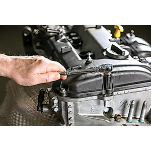 ARES 42026 - Flex Head Ratchet - 3/8-inch Drive 72-Tooth Ratchet - Premium Chrome Vanadium Steel Construction & Chrome Plated Finish - 72-Tooth Quick Release Reversible Design with 5 Degree Swing