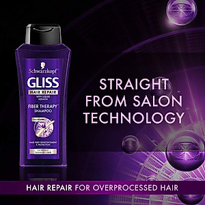 Gliss Shampoo Fiber Therapy 13.6 Ounce (402ml) (3 Pack)