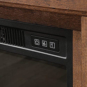 Sauder Miscellaneous Fireplace Credenza, L: 60.0" x W: 16.73" x H: 35.04", Vintage Oak Finish