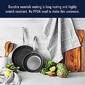 HENCKELS Clad Impulse 2-pc Nonstick Pan Set, Nonstick Frying Pan Set, 3-Ply Clad Stainless Steel, Mirror Finish, Dishwasher Safe, Oven Safe, Induction Stove Compatible, Teflon