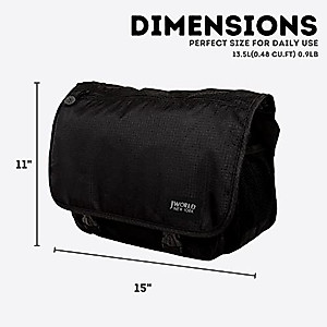 J World New York Terry Cute Messenger Bag for Women Kids School, Black, One Size