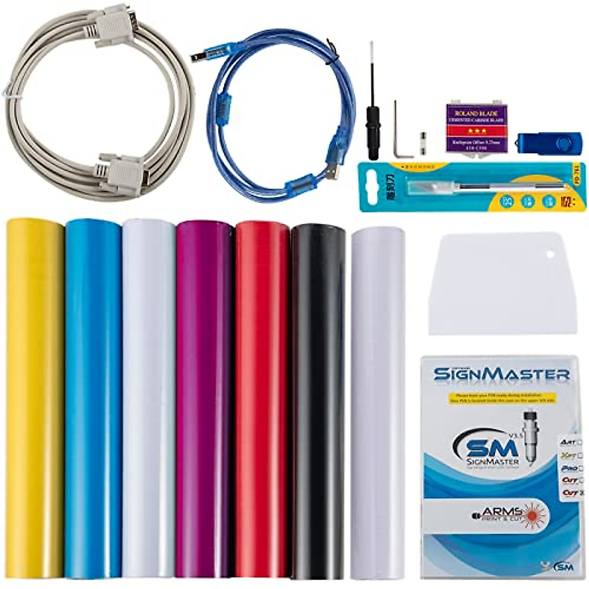 VEVOR Vinyl Cutter Machine, 375mm Vinyl Printer, Maximum Paper Feed 14 inch Plotter Printer with Adjustable Force and Speed Vinyl Cutting Machine for Sign Making Vinyl Plotter Cutter Machine