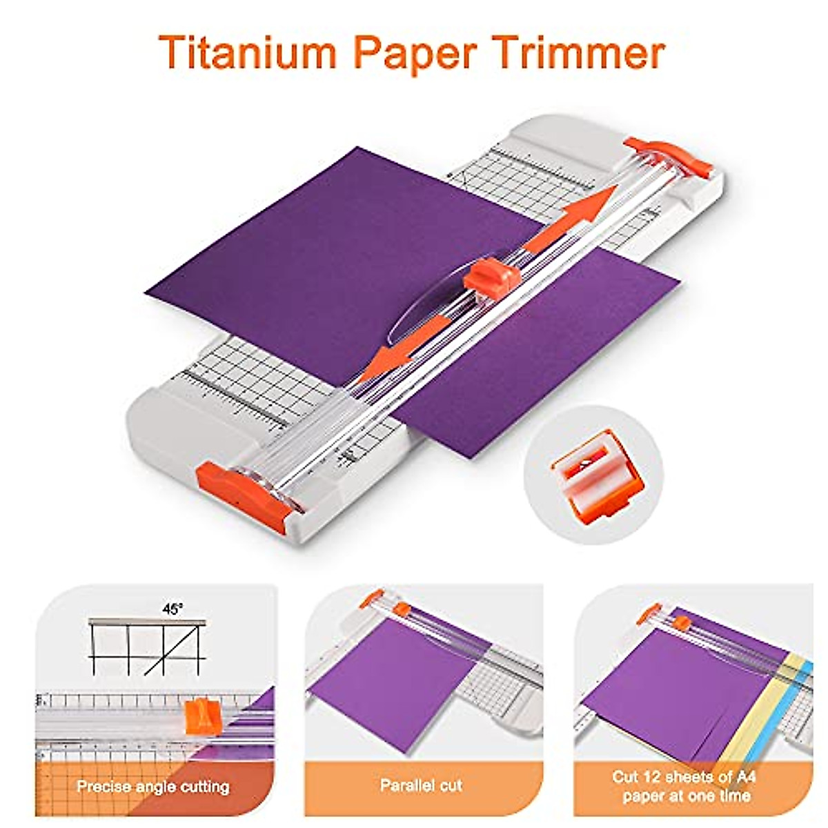 Famomatk 27PCS Craft Weeding Tools for Vinyl Kit,Utility Knife Vinyl Weeding Tool Set with 12Inch Paper Cutter Trimmer for Scrapbooking,Silhouettes,Cameos,DIY Art Crafting,Cutting,Splicing,Cardstock