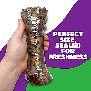 Lively Tails Liver Coated Dog Bones for Aggressive Chewers, Chew Bone for Large Dogs, Beef Shin Large Bone, Long Lasting Dog Bones, 2 Pack