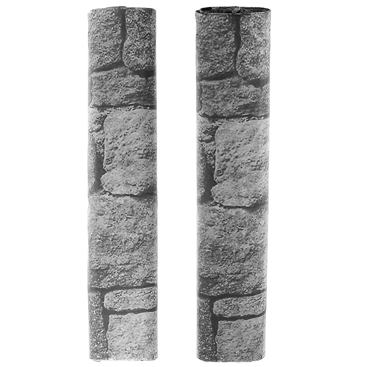 Chuangdi Brick Stone Wall Stone Wall Scene Setter Brick Sheet Wallpaper Curtains Door Removable Brick Tablecloth Photo for Halloween Mardi Gras Party Home Decoration(4.5 x 33 Ft, 6 Sheet)