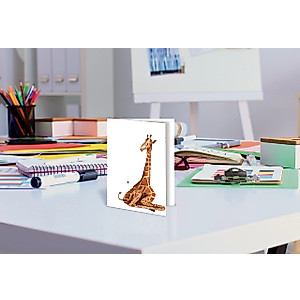 Better Office Products 100-Pack All Occasion Greeting Cards, Assorted Blank Note Cards, 4 x 6 inch, 10 Cute & Fun Wild Animal Designs, Blank Inside, with Envelopes, 100 Pack