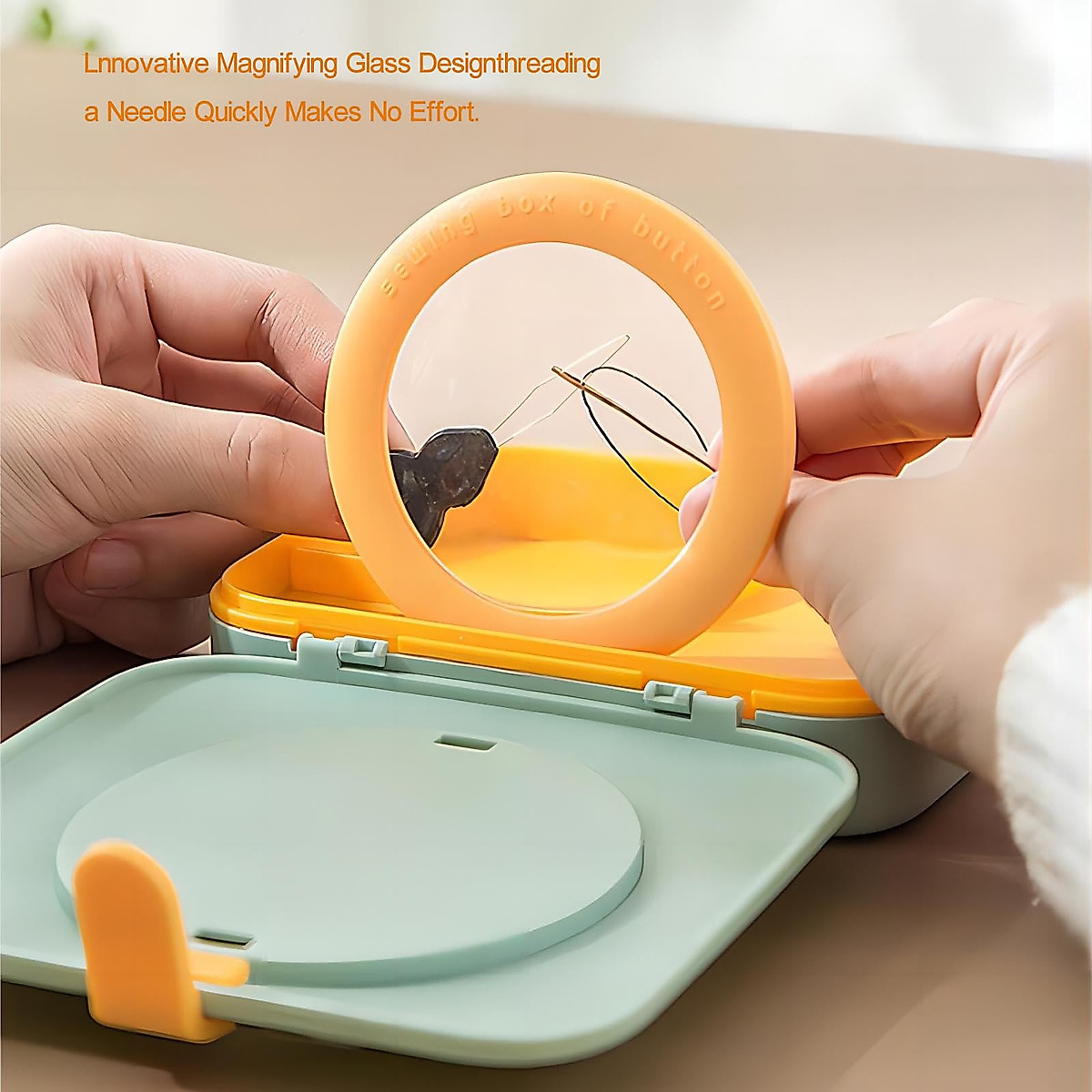 Sewing Kit, 16 Threads Sewing Kit with Magnifier, Portable Travel Sewing Kit Family Sewing Thread Accessories Supplies, Needle and Thread Accessories DIY Sewing Supplies, Great Gift for Family Home