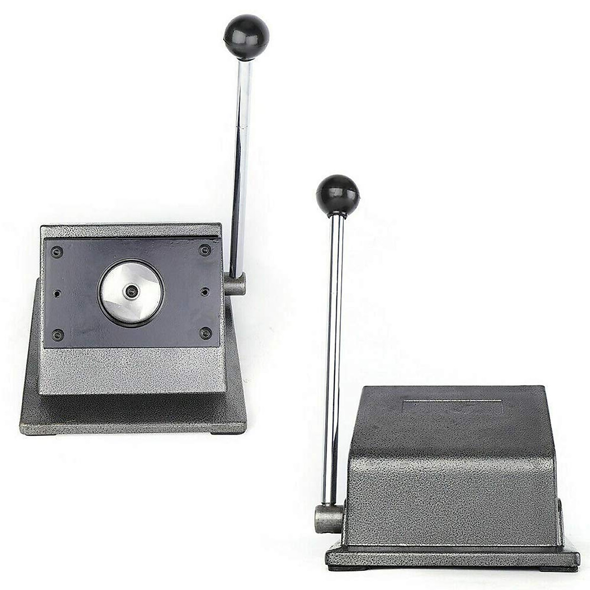 DNYSYSJ Badge Button Maker Cutting Machine Manual Round Graphic Punch Die Cutter DIY Button Badge Making Kit 37mm (49mm Cut Diameter)