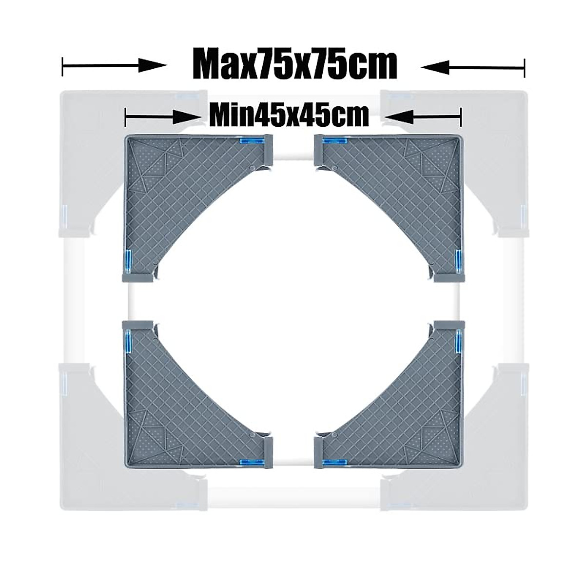 Adjustable Fridge Stand，Multi-Functional mini fridge stand adjustable base with wheels washer and dryer stand refrigerator stand (4 Wheels)