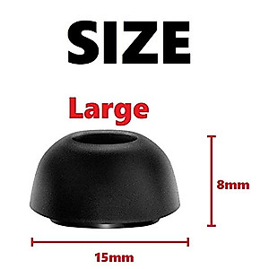 JNSA Large Size Memory Foam Ear Tips Compatible with Apple AirPods Pro, Noise Cancelling Comfortable Foam Tips with Built-in dust Guard net,[Fit in Case], Black 2 Pairs Sets,L