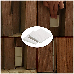 Zonon 8 Pieces Self-Adhesive Door Corner Seals Weather Stripping Draft Stopper Door Frame Seal Corner Foam for Weather Protection Isolation of Noise (White)