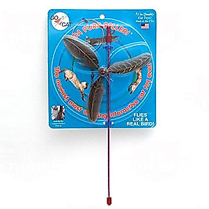 GoCat Da Purr-Peller Cat Toy, A Feather Propeller That Spins as it is Guided Through The Air, All Breed Sizes