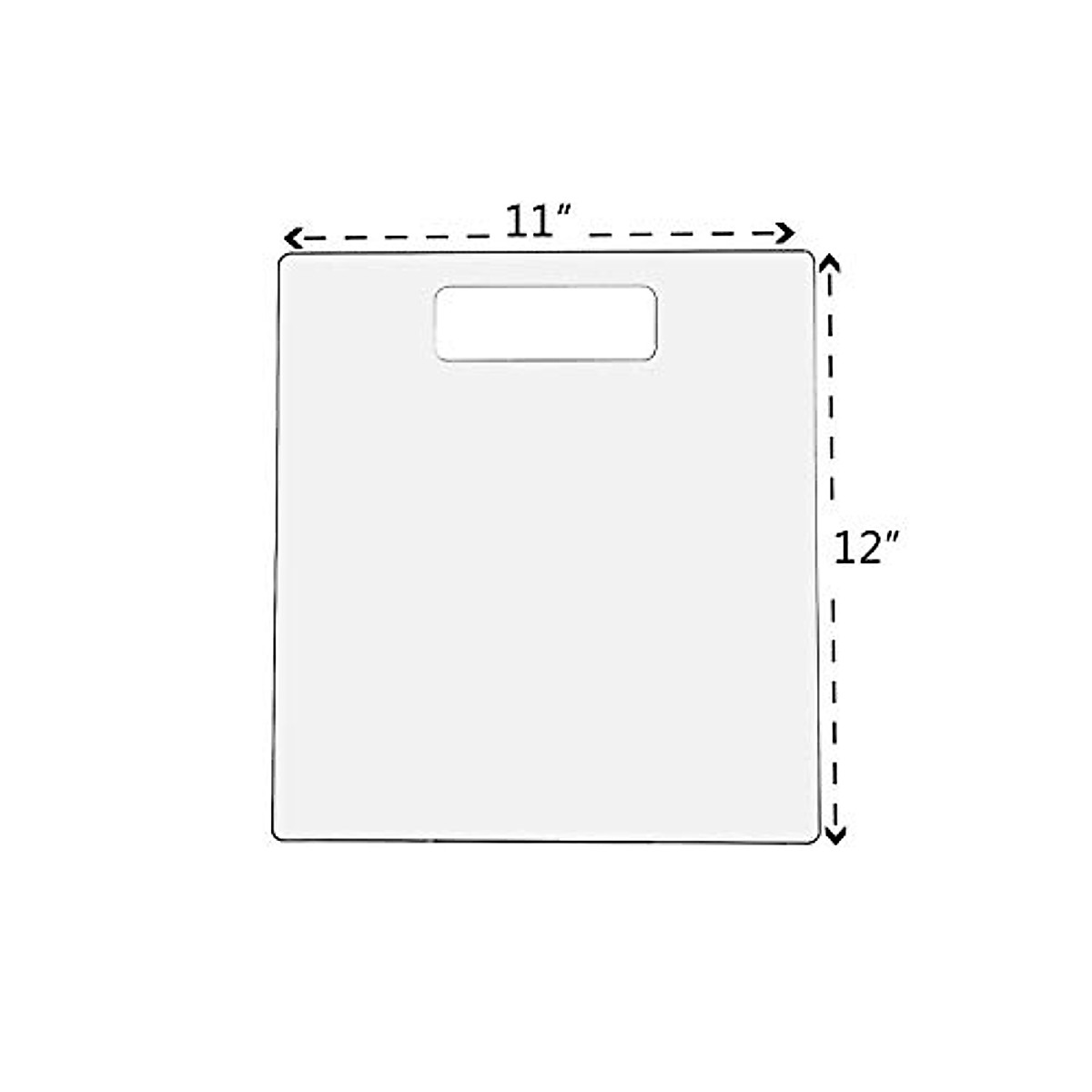 NAHANCO FB1303 Acrylic Shirt Folding Board, 11" Width x 12" Length, Clear