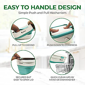 AIRNEX Countertop Compost Bin Kitchen Counter, Indoor Food Composter for Kitchen, Food Waste Bin for Kitchen Counter Top, Small Kitchen Compost Bucket Container, Mini Counter Food Scrap Bin with Lid