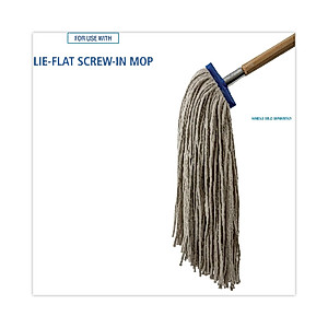 Boardwalk CM22024 Mop Head, Lie-Flat Head, Cotton Fiber, 24oz., White, 12/CT