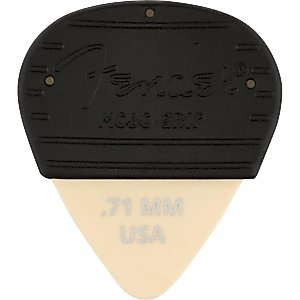 Fender Mojo Grip Guitar Picks 351 Shape, Dura-Tone Delrin, 0.71mm, White 3-Pack