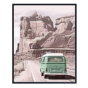 Vintage Retro Photo, Travel Poster - 8x10 Photograph, Shabby Chic Home Decor, Wall Art Decoration for Bedroom, Living Room, Office - Gift for Americana Fans - Unframed Picture Print
