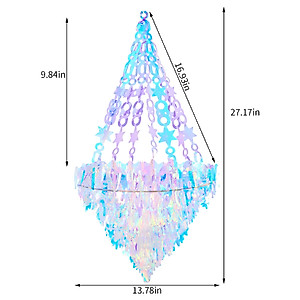 Iridescent Chandelier Hanging Decoration Holographic Party Decoration Rainbow Film Frozen Party Supplies